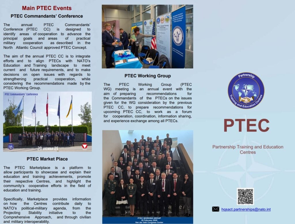 Partnership Training and Education Centres - NATO's ACT